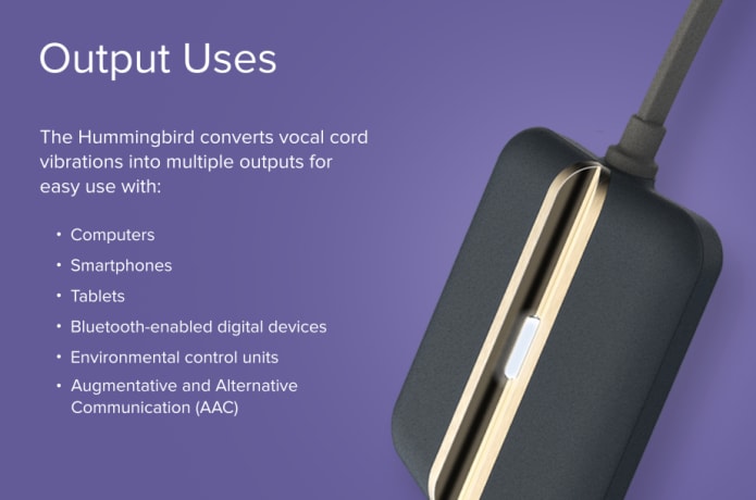 Hummingbird - Vocal Cord Vibration Switch | Indiegogo