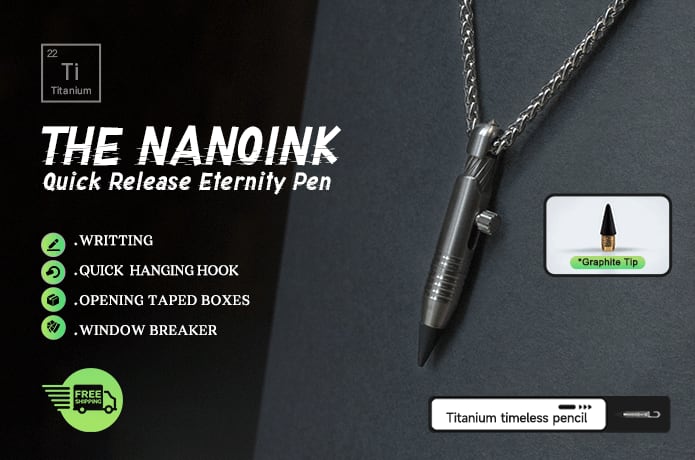 The NanoInk: Titanium Quick Release Eternity Pen | Indiegogo