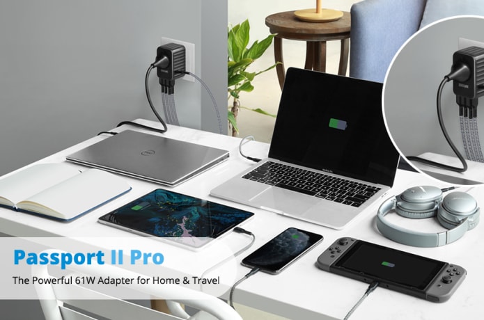 Passport II Pro: The 61W Adapter for Home & Travel | Indiegogo