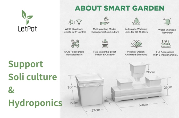 LetPot, A 30 Days Watering Free Smart Garden | Indiegogo