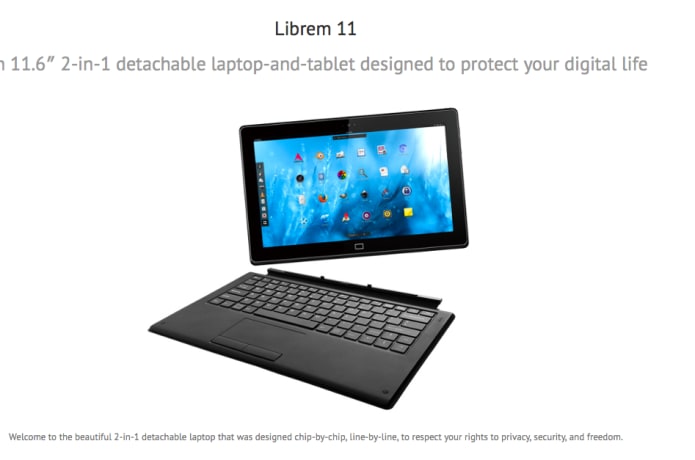 Librem 2-in-1 Tablet that Does Not Track You | Indiegogo